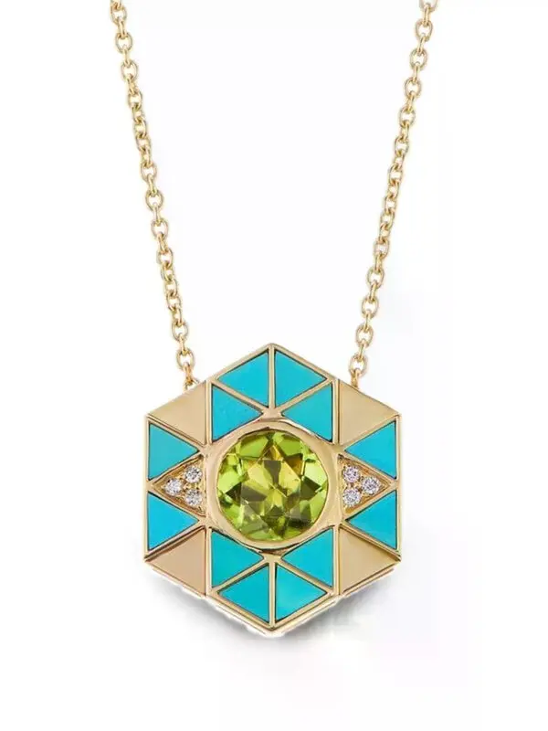 Harwell Godfrey 18k Yellow Evil Eye Peridot And Diamond Necklace - Gold