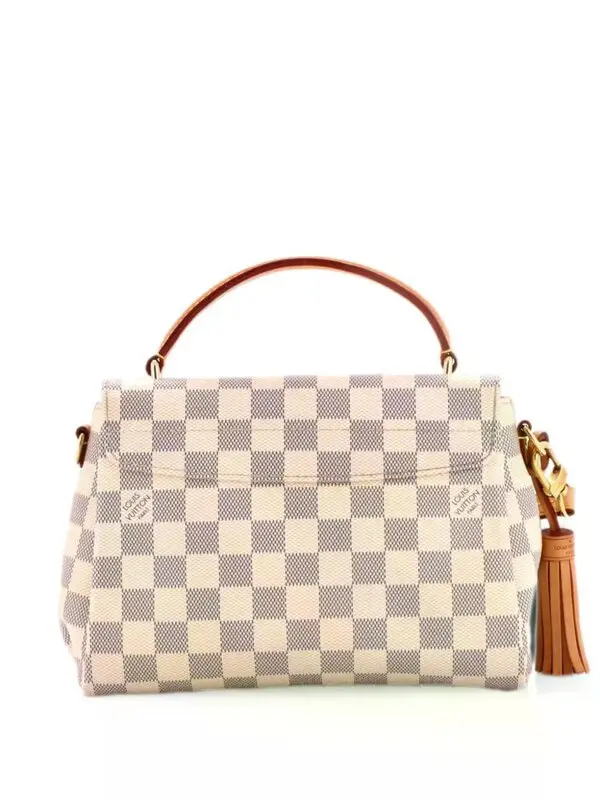 LOUIS VUITTON Croisette Handbag Damier Crossbody Bag - White