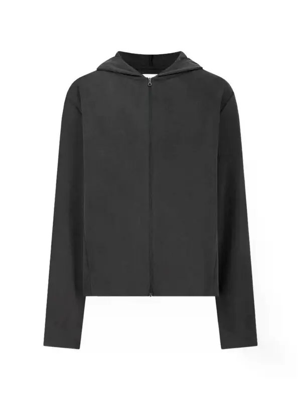 AMOMENTO Zip-up Jersey Hoodie