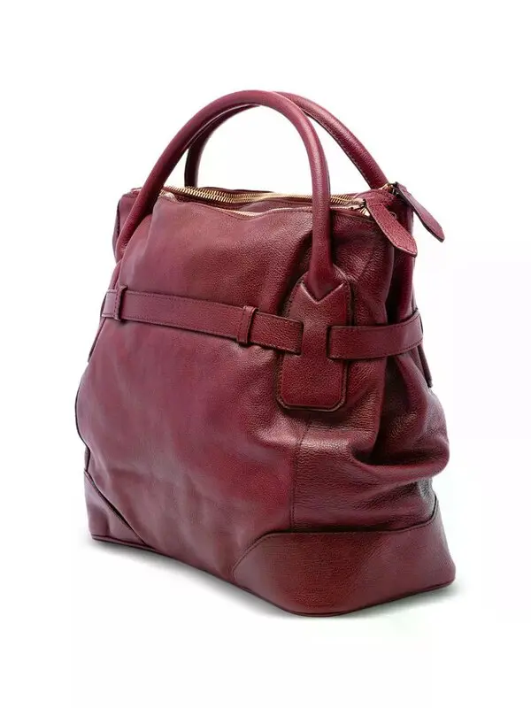 Burberry Leather Bartow Satchel - Red