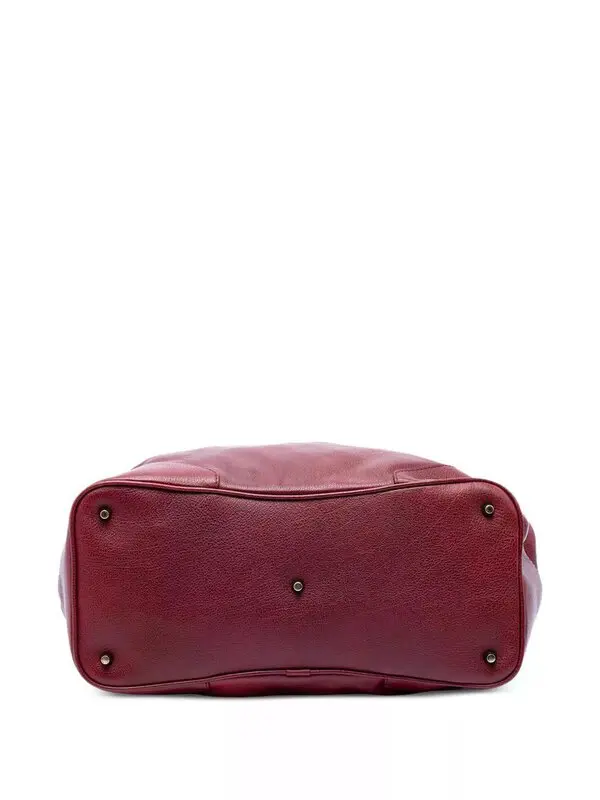 Burberry Leather Bartow Satchel - Red
