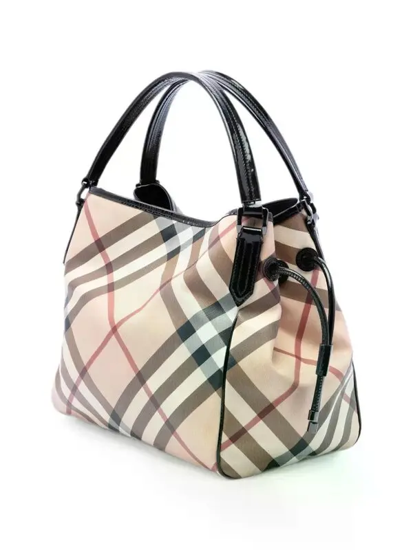 Burberry 2000-2017 Supernova Check Coated Canvas Bilmore Tote Bag