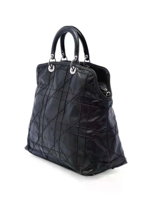 Dior 2009 Lambskin Cannage Polochon Granville Satchel