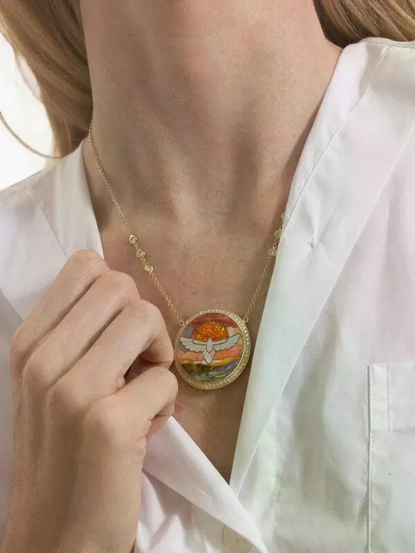 Jacquie Aiche Thunderbird Diamond And Mother-of-pearl Necklace