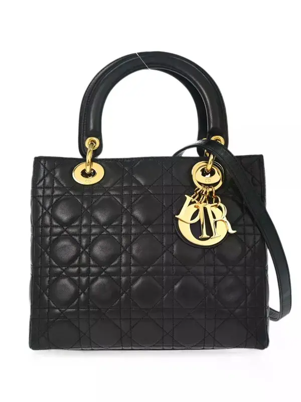 Dior 1997 Medium Lady Cannage Tote Bag
