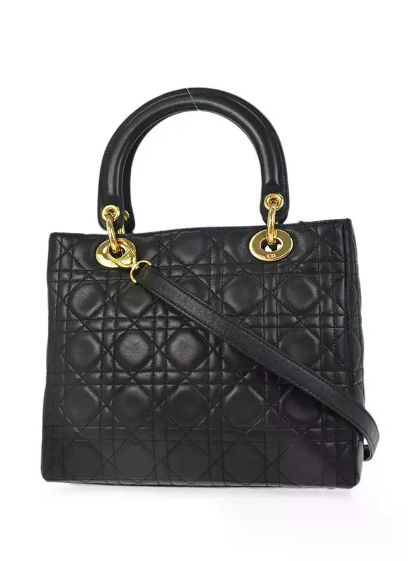 Dior 1997 Medium Lady Cannage Tote Bag