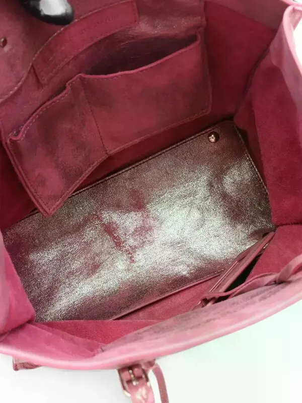 Balenciaga Metallic Leather Papier A5 Tote Bag