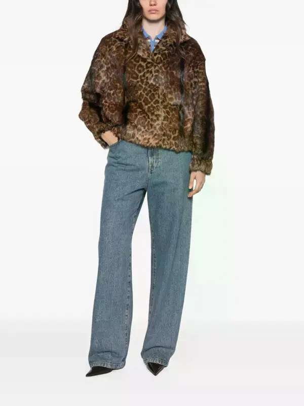 SALVATORE SANTORO Leopard-print Long-sleeve Jacket