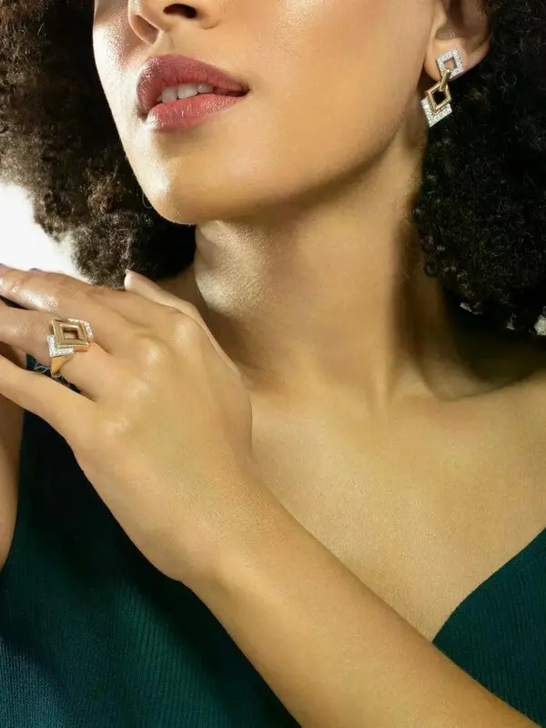 David Webb Diamond Double-drop Earrings