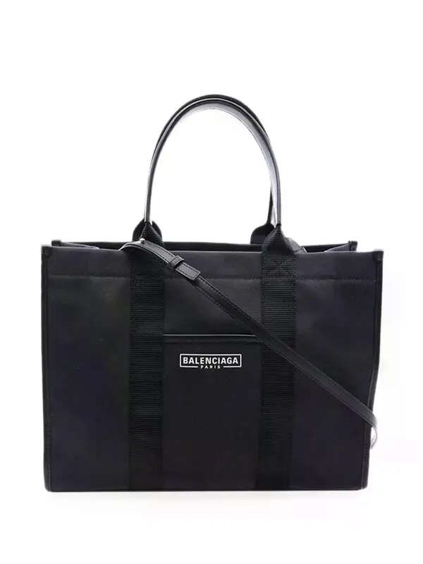 Balenciaga 2018-2026 Medium Canvas Hardware Tote Satchel - Black