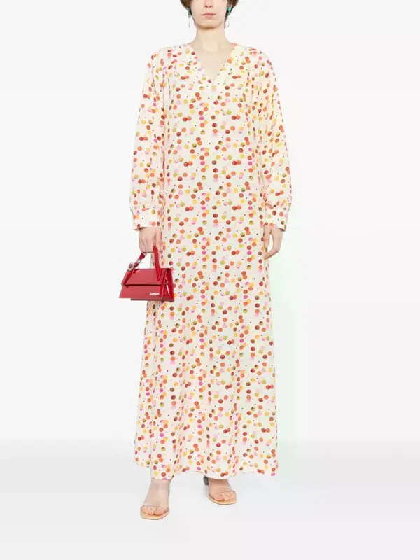BAMBAH Polka-dot Brushstroke-print Dress