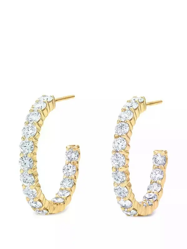 Kwiat 18k Yellow Diamond Hoop Earrings - Gold