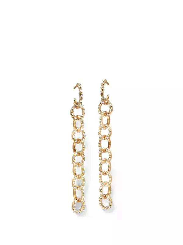 Coomi Diamond Link Drop Earrings - Gold