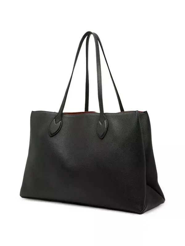 LOUIS VUITTON Leather Lockme Shopper Tote Bag - Black