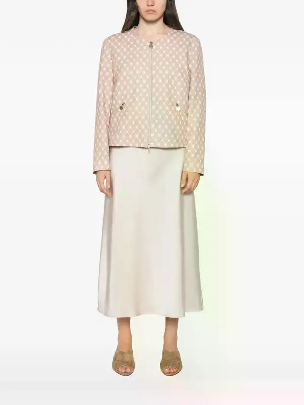 BETTY BARCLAY Geometric-print Zip-up Jacket