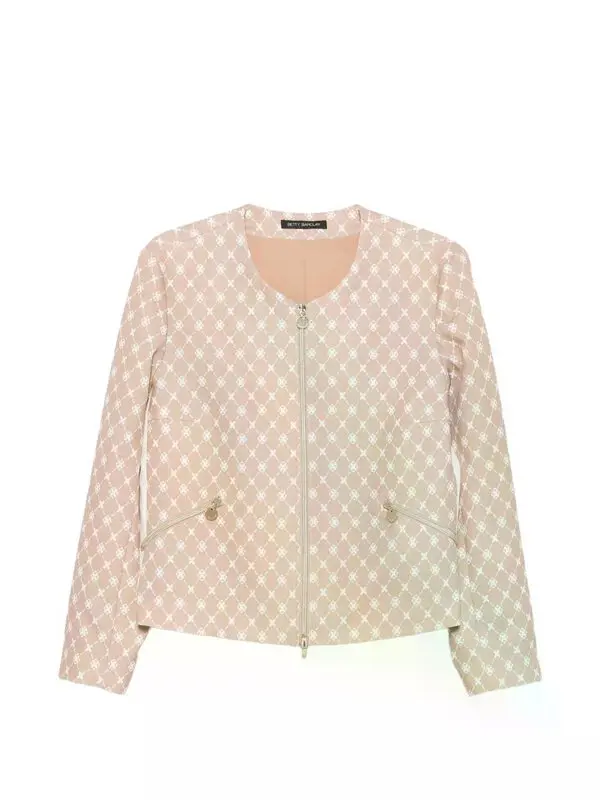 BETTY BARCLAY Geometric Print Zip-up Jacket
