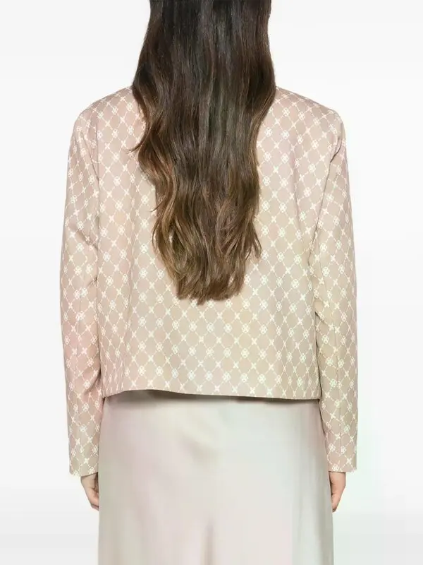 BETTY BARCLAY Geometric Print Zip-up Jacket