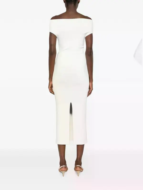 Alberta Ferretti Off-the-shoulder Midi Dress