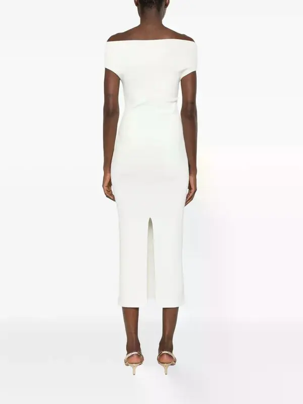 Alberta Ferretti Off-the-shoulder Midi Dress - White