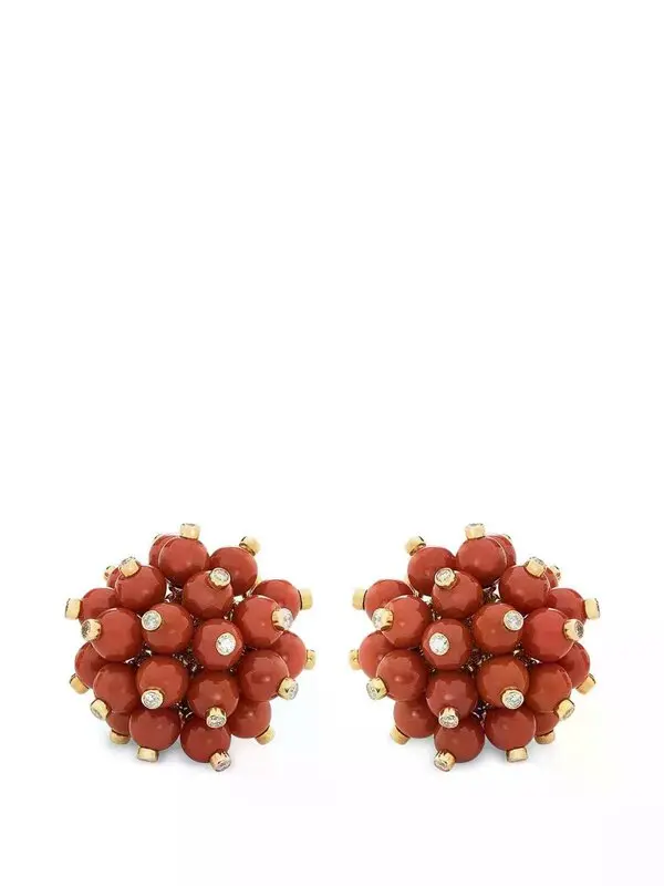 ALETTO BROTHERS Coral Bouquet Diamond Earrings - Gold