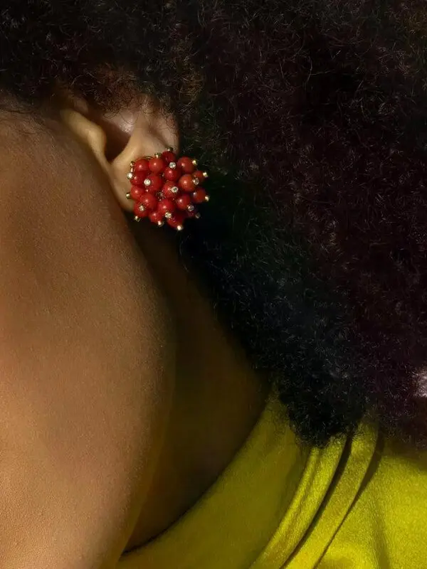 ALETTO BROTHERS Coral Bouquet Diamond Earrings