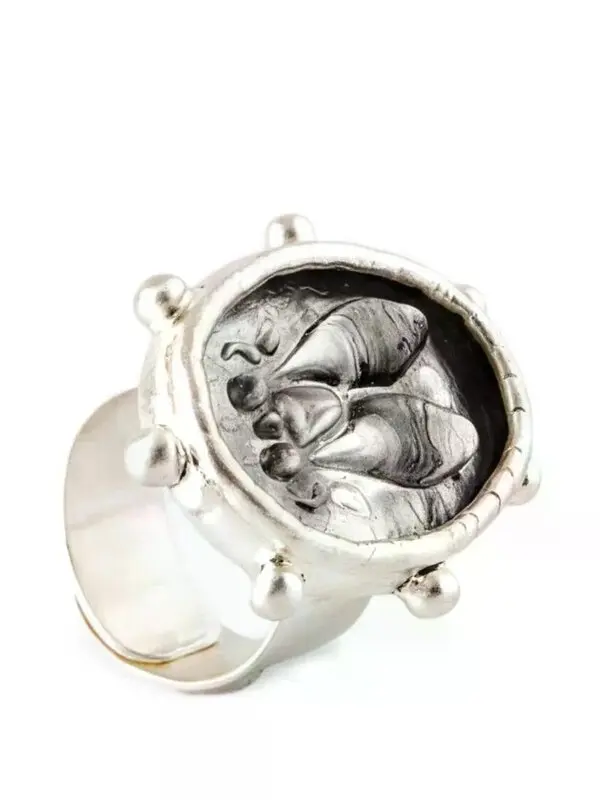 POISONED HEARTS Fly-embossed Signet Ring