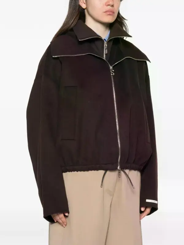 Sportmax Layered-collar Elasticated-hem Jacket