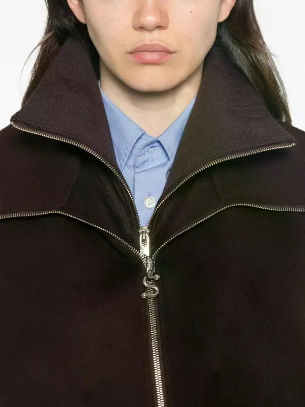 Sportmax Layered-collar Elasticated-hem Jacket