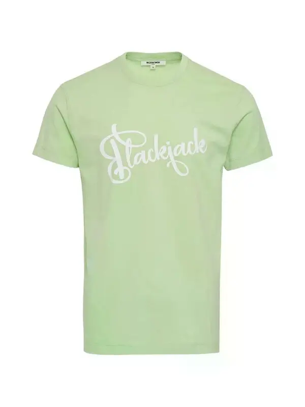 BLACKJACK Logo-print Cotton T-shirt - Green