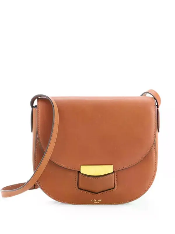 Celine Trotteur Calfskin Small Crossbody Bag - Brown