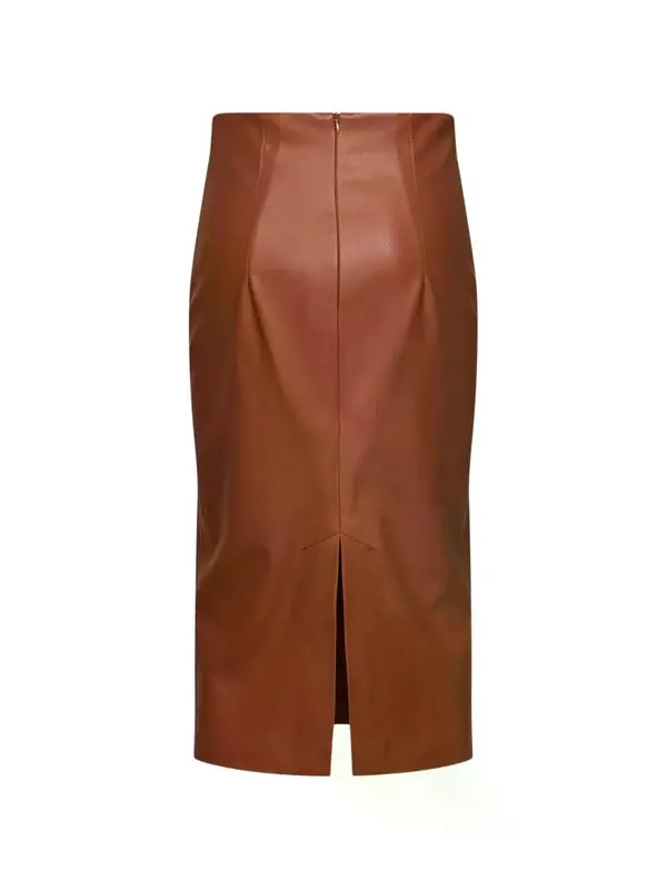 BLANCA VITA High-rise Back-slit Midi Skirt