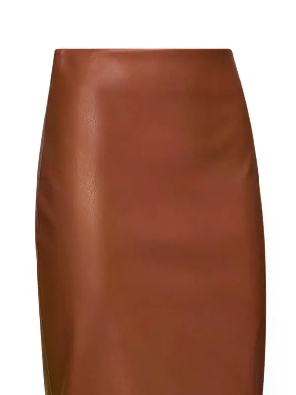 BLANCA VITA High-rise Back-slit Midi Skirt
