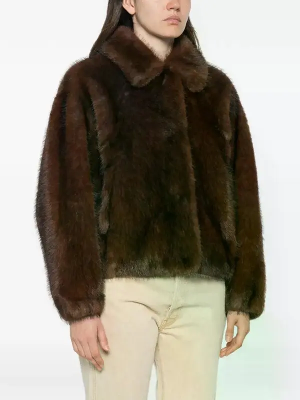 VALENTINI 1972 Faux-fur Long-sleeve Jacket