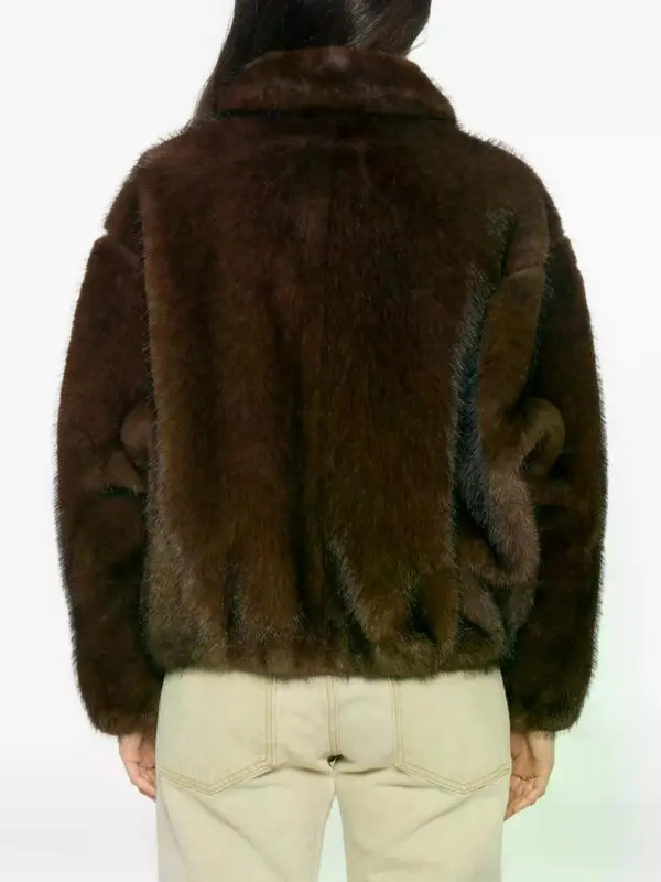 VALENTINI 1972 Faux-fur Long-sleeve Jacket