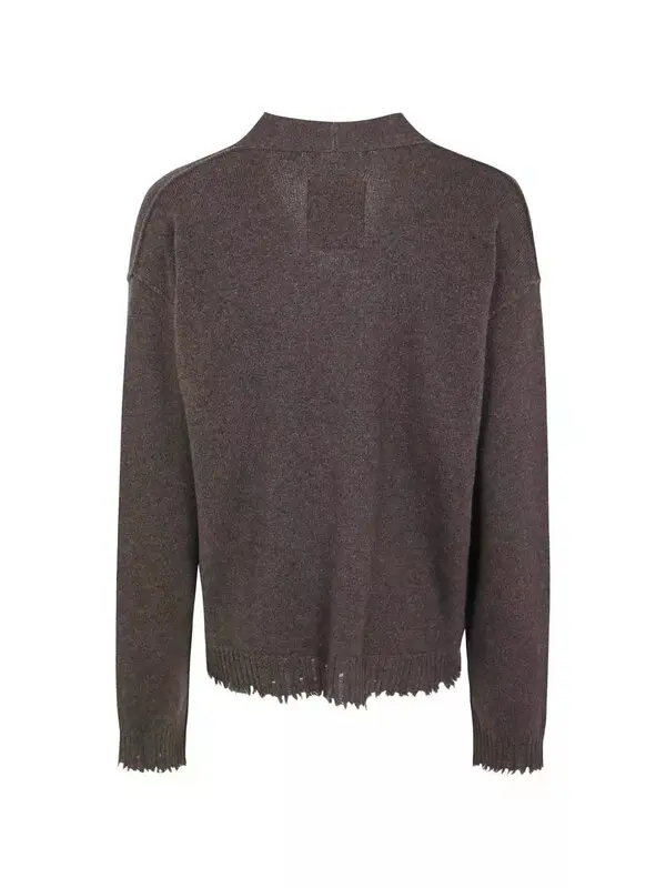 UMA WANG Cashmere Frayed-hem Cardigan