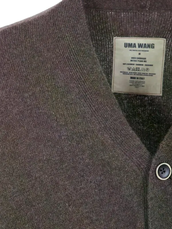 UMA WANG Cashmere Frayed-hem Cardigan