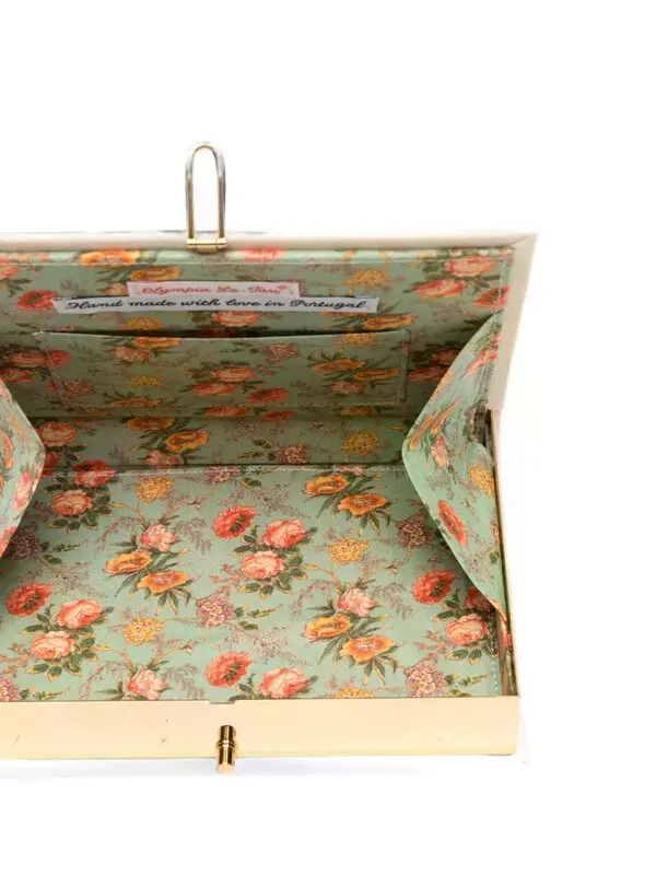 OLYMPIA LE-TAN Artichoke Embroidered Clutch Bag - Neutrals