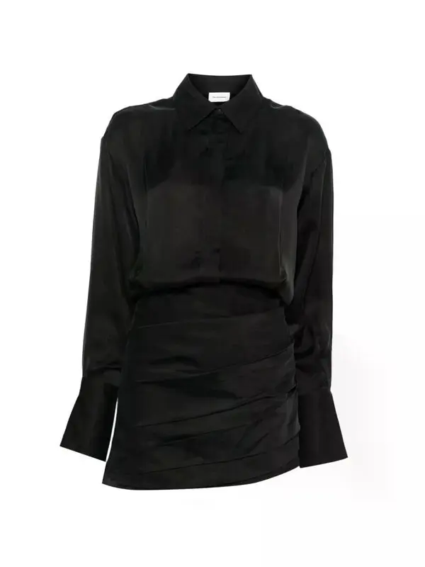 Andamane Andrea Ruched-detail Long-sleeve Mini Dress