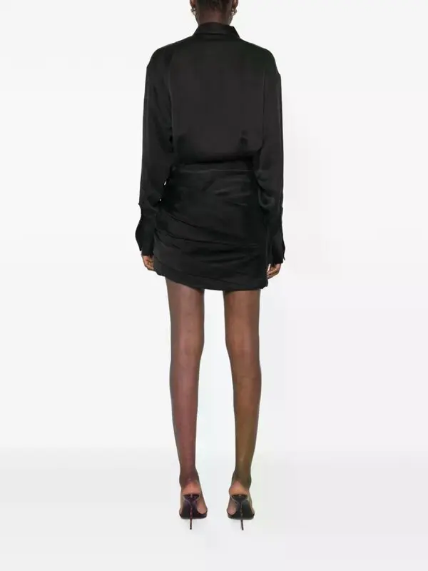 Andamane Andrea Ruched-detail Long-sleeve Mini Dress
