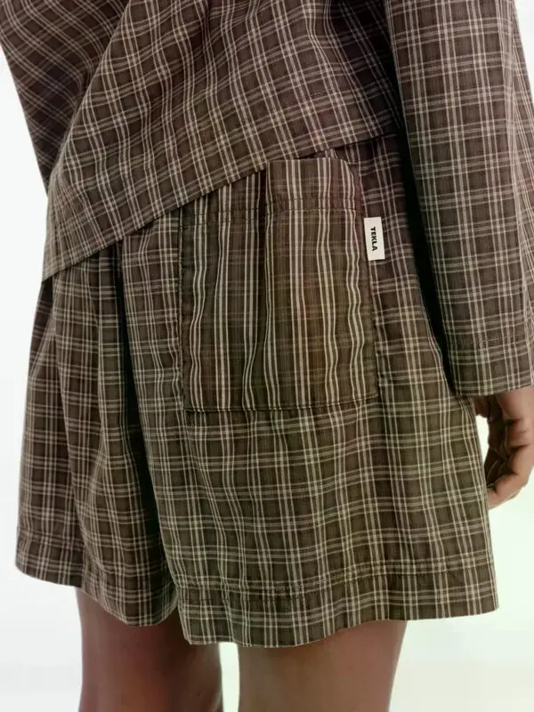 TEKLA Checked Cotton Pajamas