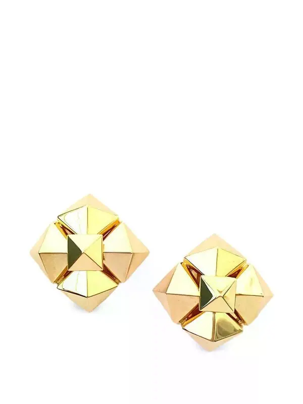 ALETTO BROTHERS 18k Yellow Pyramid Cluster Stud Earrings - Gold