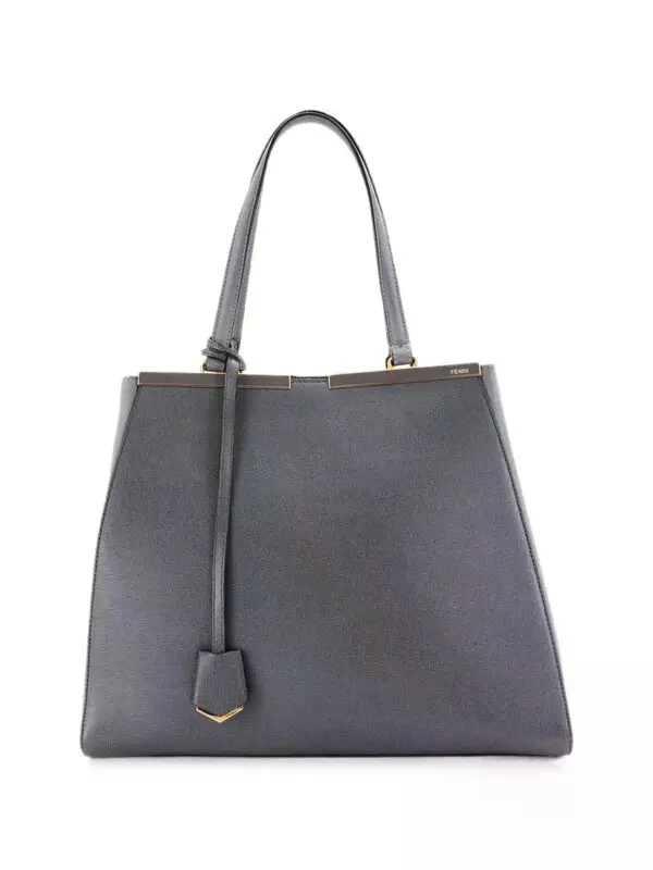 Fendi 3jours Bag Leather Large Tote Bag - Grey