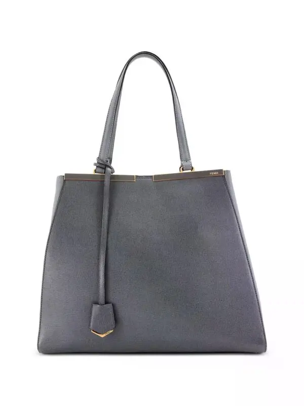 Fendi 3 Jours Leather Tote Bag - Grey