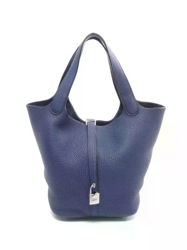 Hermès Clemence Picotin Lock 22 Handbag - Blue