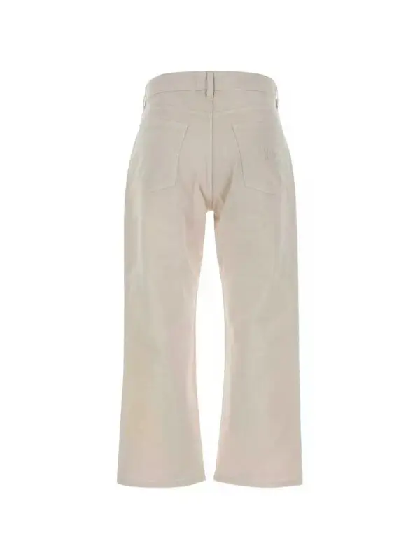 Miu Miu Logo-embroidered Cotton Trousers