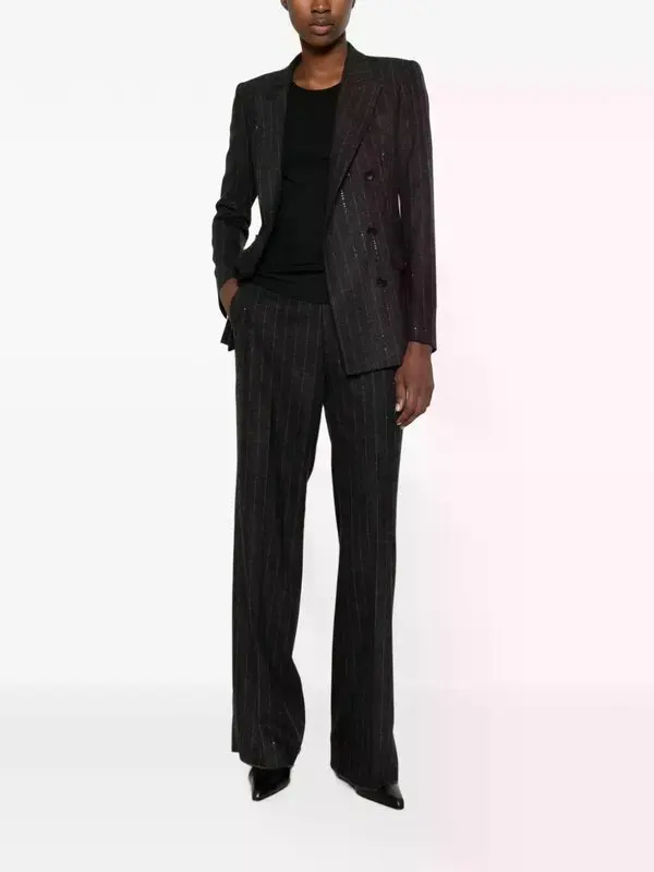 Tagliatore Pinstripe Sequin-embellished Suit