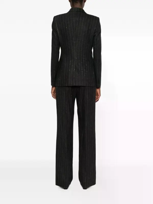 Tagliatore Pinstripe Sequin-embellished Suit