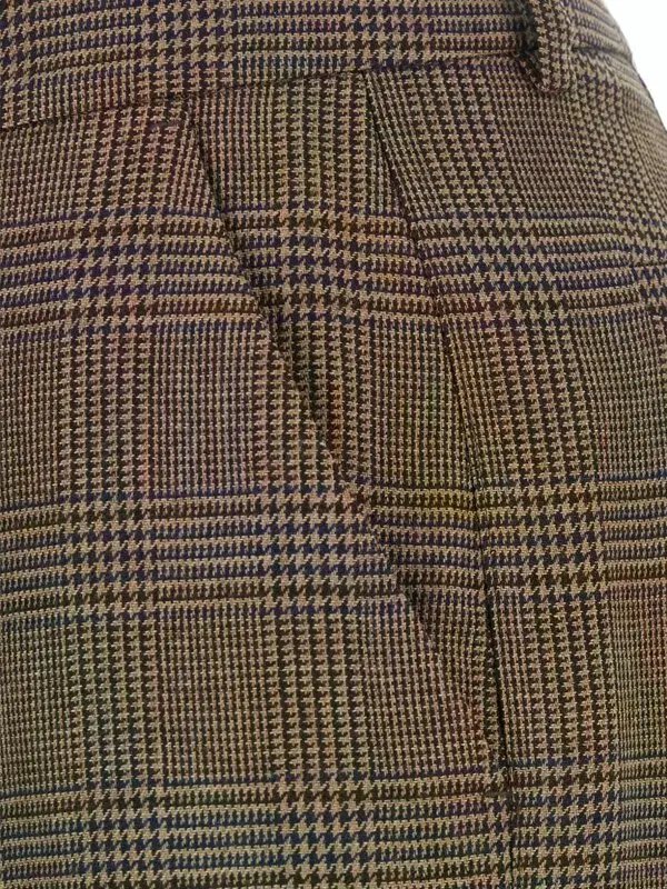 P.a.r.o.s.h Check-pattern Wide-leg Trousers