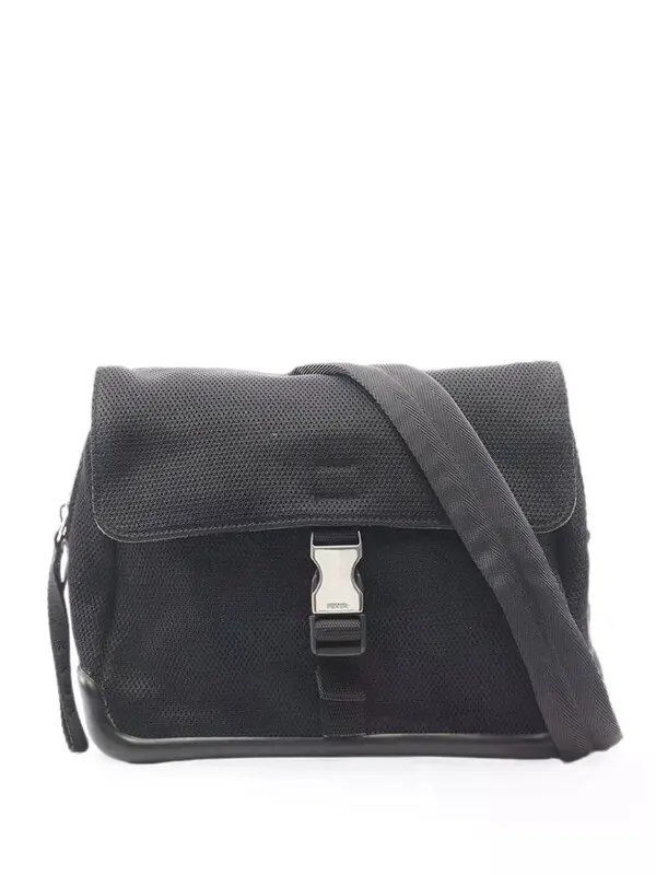 Prada Mesh Buckle Messenger Bag