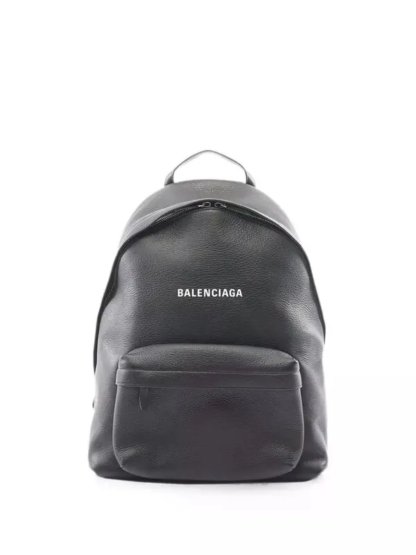 Balenciaga 2015-2026 Leather Everyday Backpack - Black